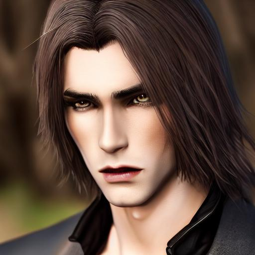 young handsome man vampire, hd , 8k, , hyper realis...