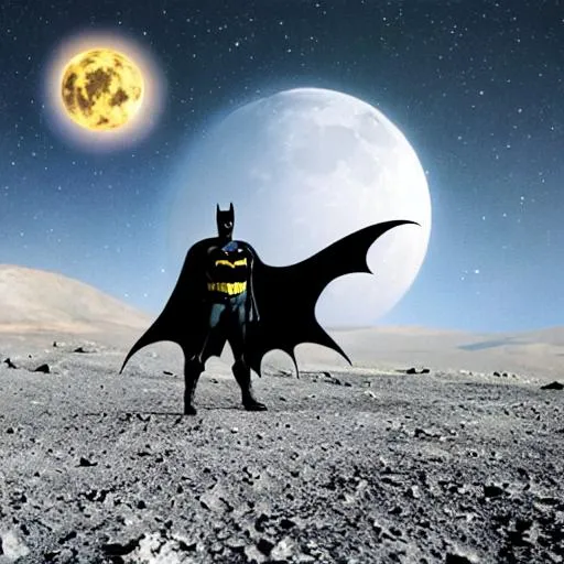 Batman on the moon