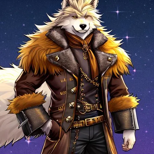 furaffinity full-body art of a handsome young anthro... | OpenArt