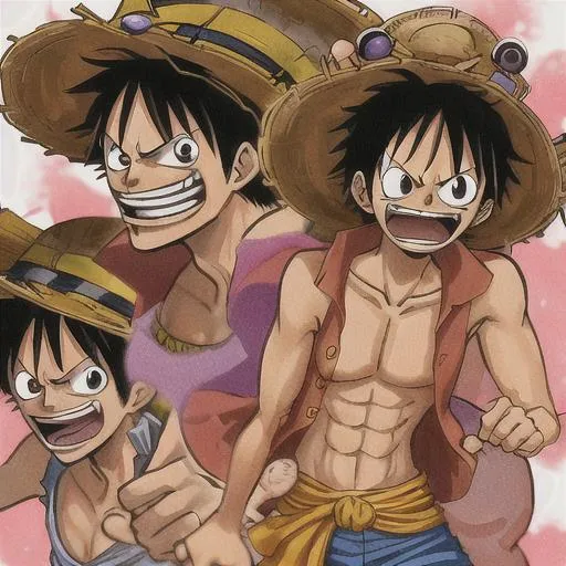 one piece luffy as a bold and big girl | OpenArt