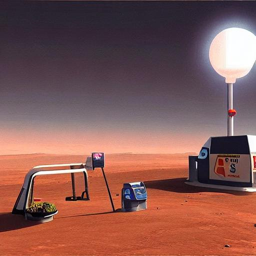 Gas station on Mars | OpenArt