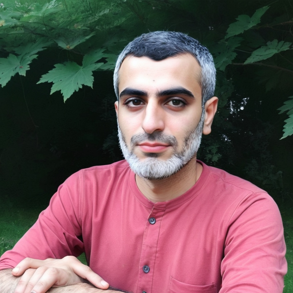 Behrooz in the beautiful nature and thinking