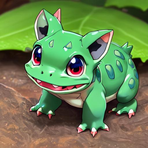 HD, High Quality, 5K, Anime, Bulbasaur, small quadru... | OpenArt