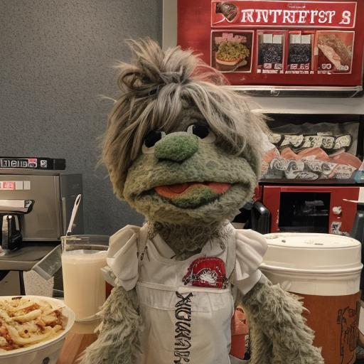 Angry muppet Karen causing a scene at Chipotle | OpenArt