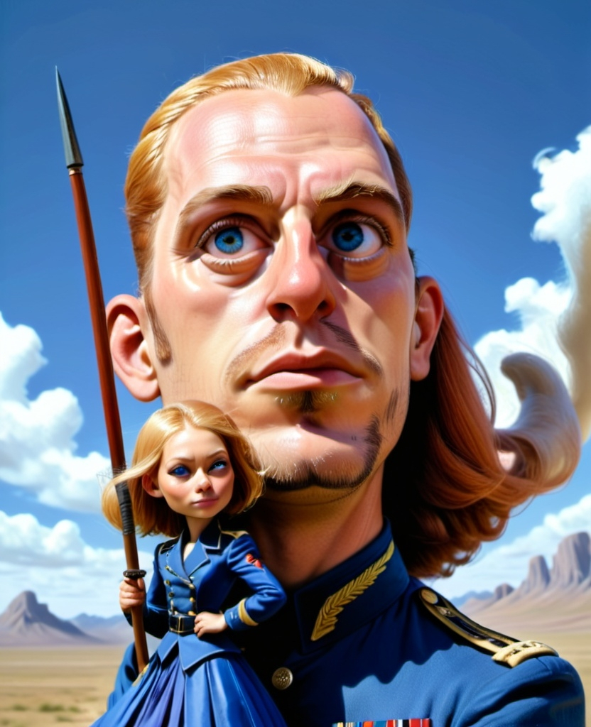 use facial reference for a military officer with a b...