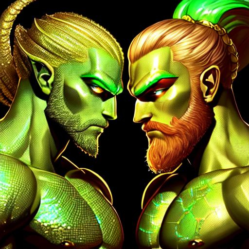 hyper-muscular super handsome, full body image, two... | OpenArt