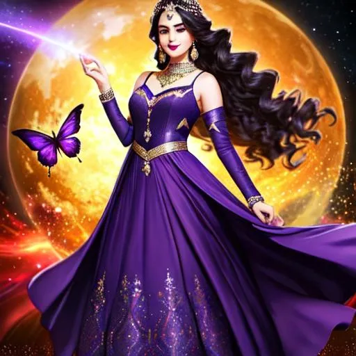 full body portrait of {{ hania amir }} wearing a neb... | OpenArt