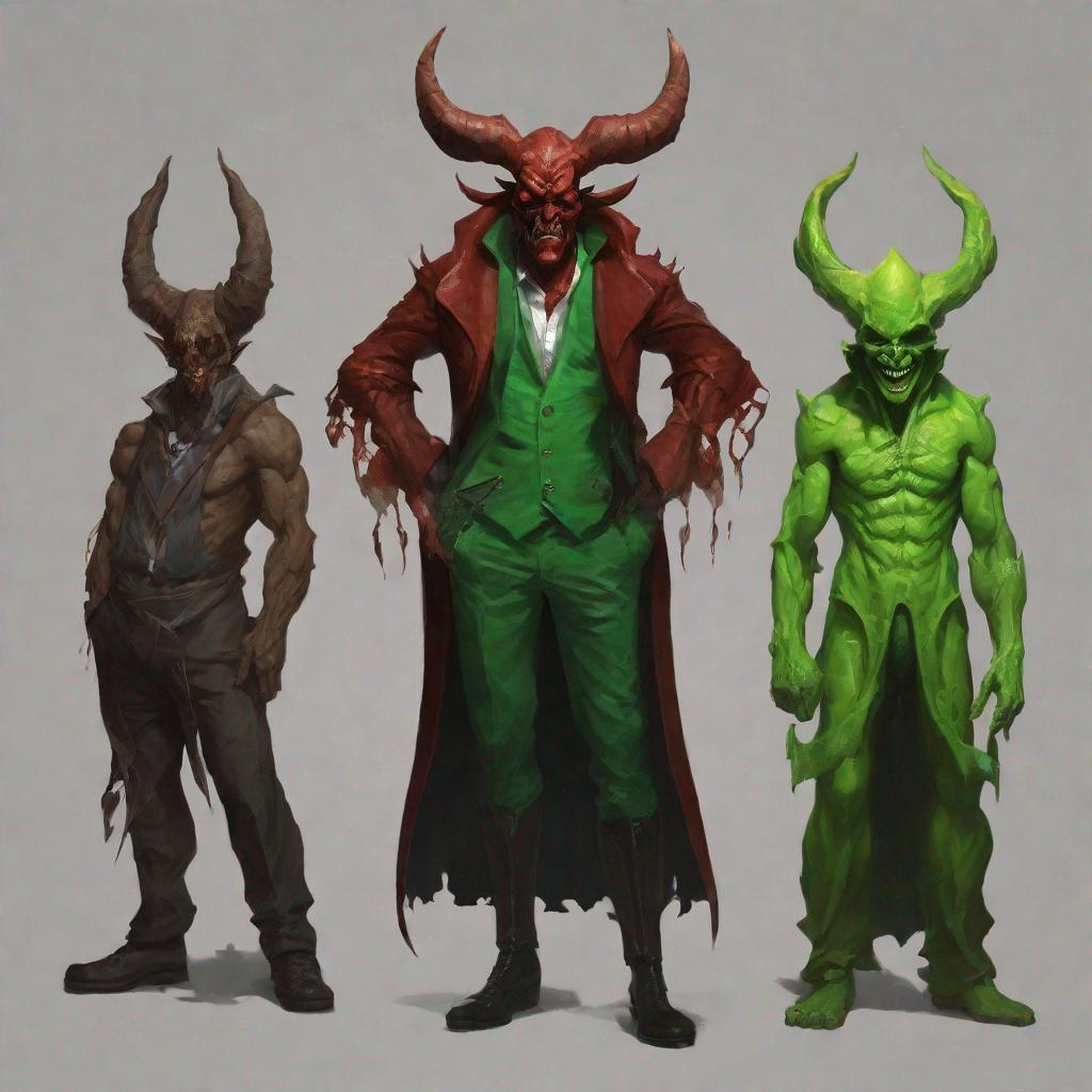 Devil Man, Tuxedo, Walnut Wizard, Green Primal by We...