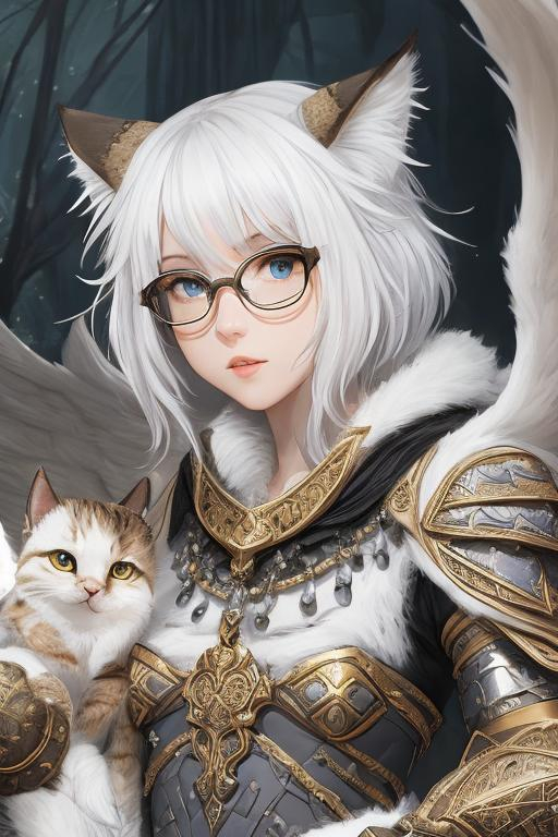 4 winged cat, 4 eyes, (masterpiece), (best quality:1... | OpenArt