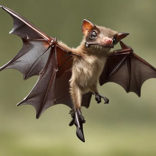 a photo realistic full body image of a prairie bat