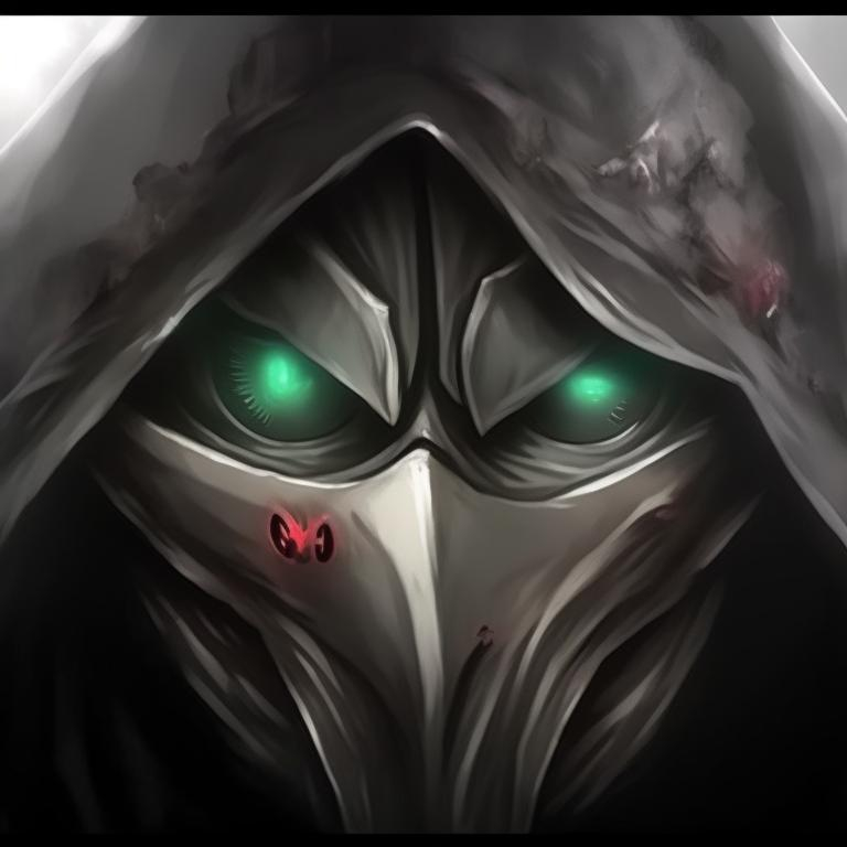 Godly Plague doctor made of magma, mad, red eyes, ev...