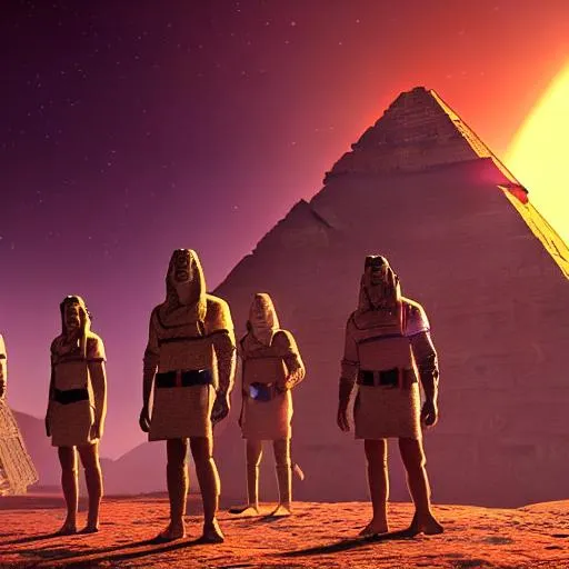 A group of future explorers at a futuristic Indian c... | OpenArt