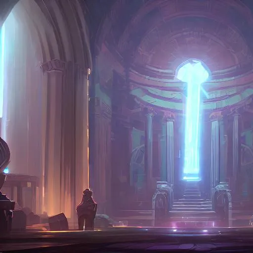 Paladin praying while a battle scene in the backgrou... | OpenArt