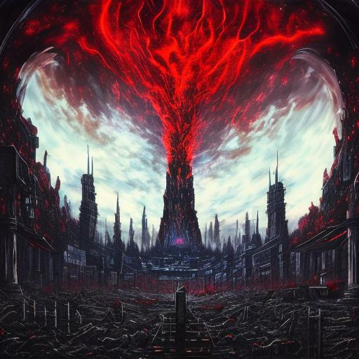 (mega detailed) (4x+anime) Dark demon god standing,... | OpenArt