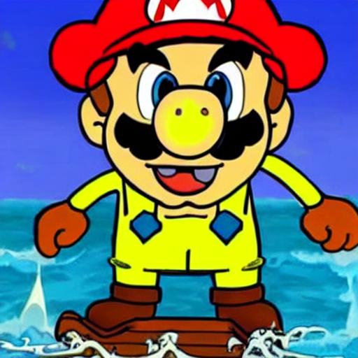 Mario in Spongebob