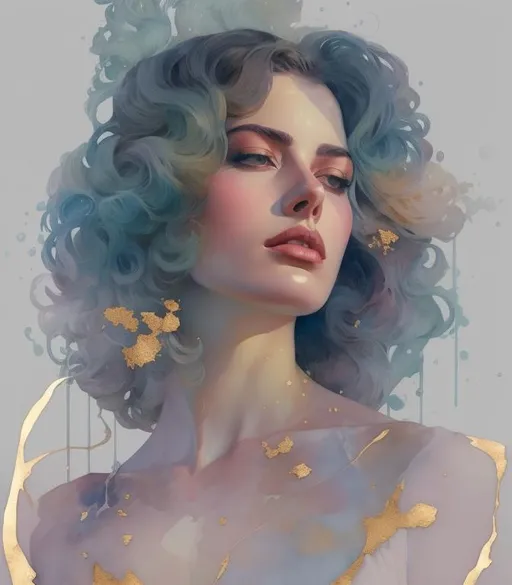 Lovely woman Art style by Monet, Conrad roset, Klimt... | OpenArt