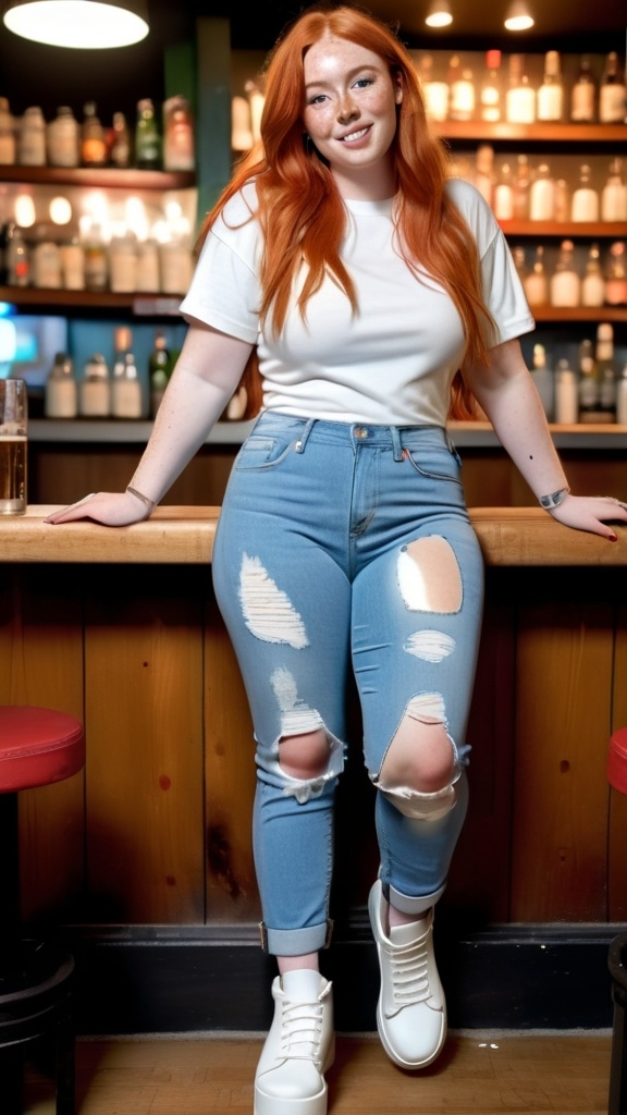 Best quality, photorealistic, full body, White woman...