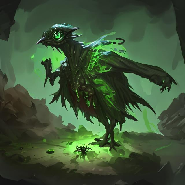DND like lighting green goo skinny chicken with lots... | OpenArt