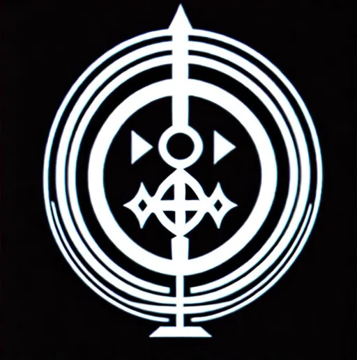 black and white, text, magic rune. clean lines, HD,... | OpenArt