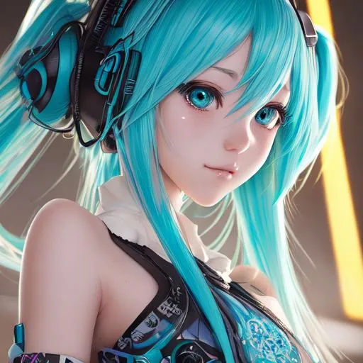 masterpiece hyperdetailed hatsune miku, intricate hy... | OpenArt