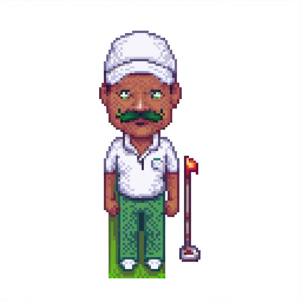 golf player, man with a moustache