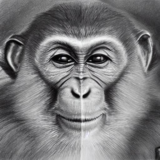 realistic drawing of a monkey | OpenArt