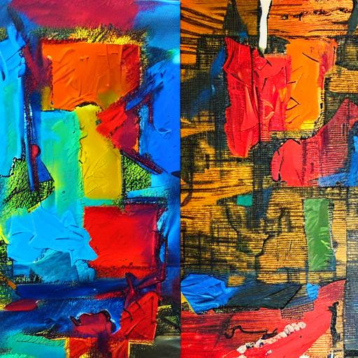 A abstract acrylic realistic painting of the day bef...