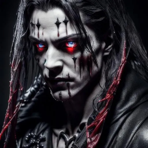 Photorealistic, Dark, Horror, Vampire Male with Flay... | OpenArt