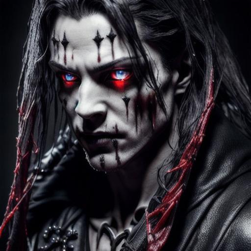 Photorealistic, Dark, Horror, Vampire Male with Flay... | OpenArt