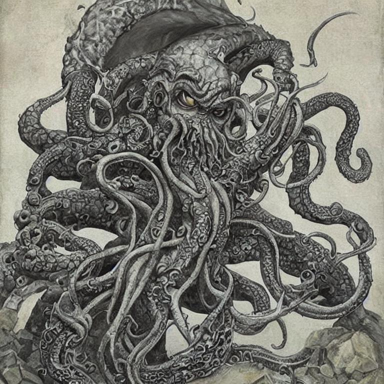 Cthulhu, war, painting, realistic | OpenArt