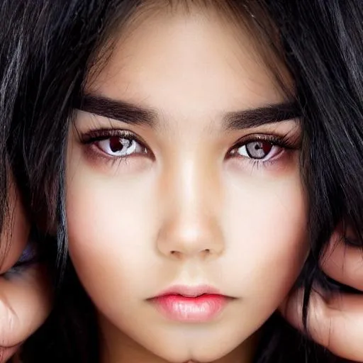 a beautiful girl thinking