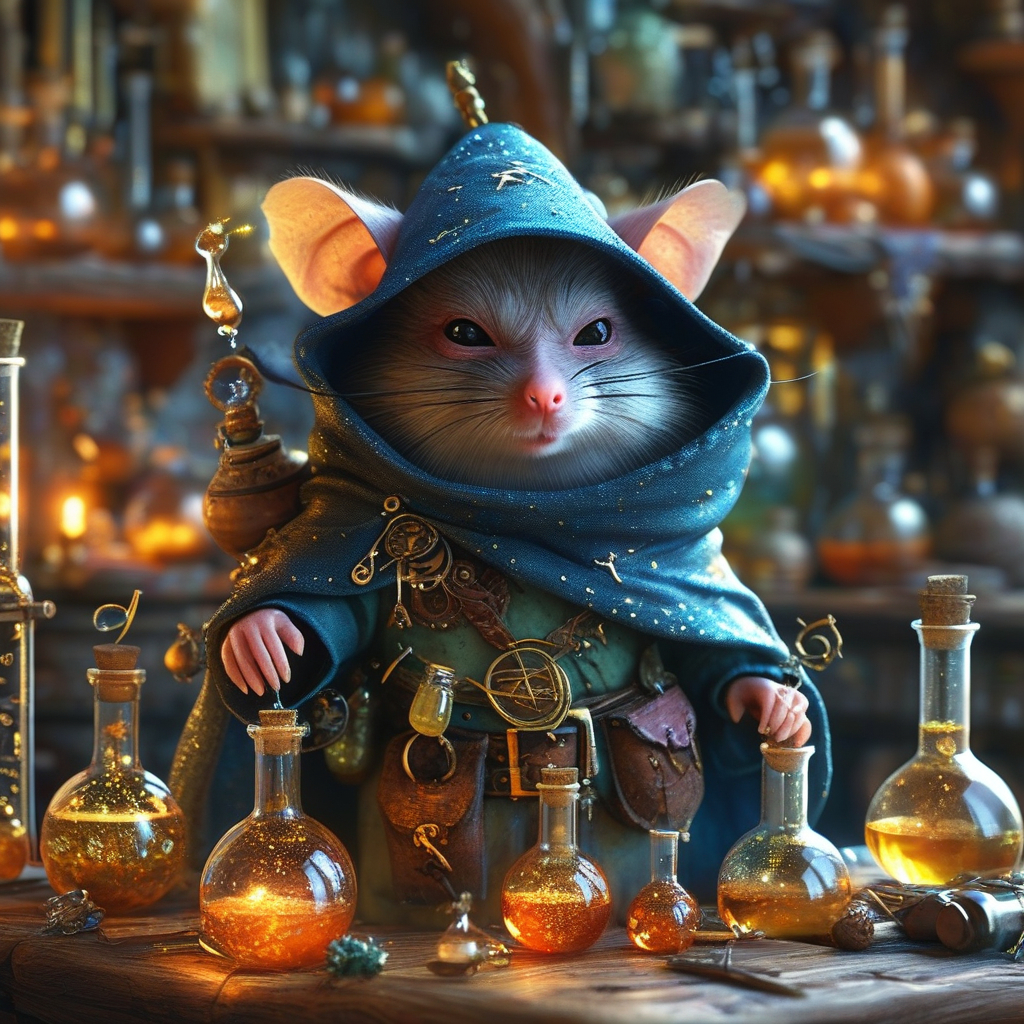 (ugly alchemist filthy rat), (flowing cloak of stars...