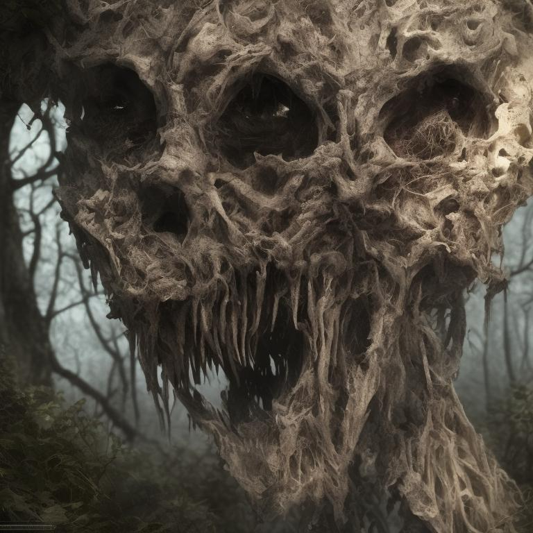 An emaciated creature in the woods, ghoul, unholy, c... | OpenArt