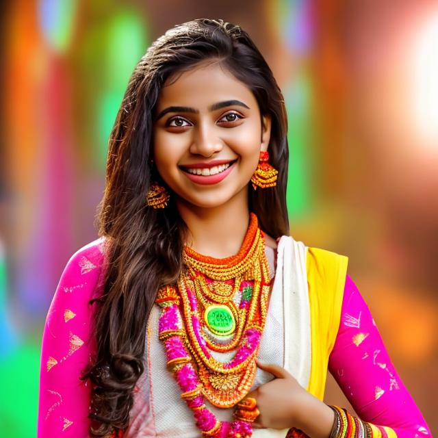 Original Assamese beautiful Smiling face Yoga white... | OpenArt