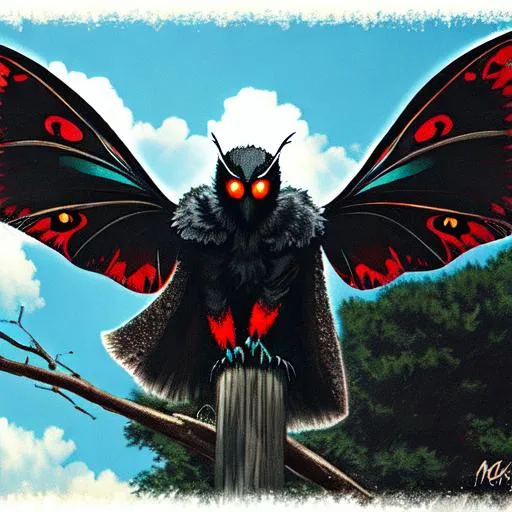 mothman flying | OpenArt