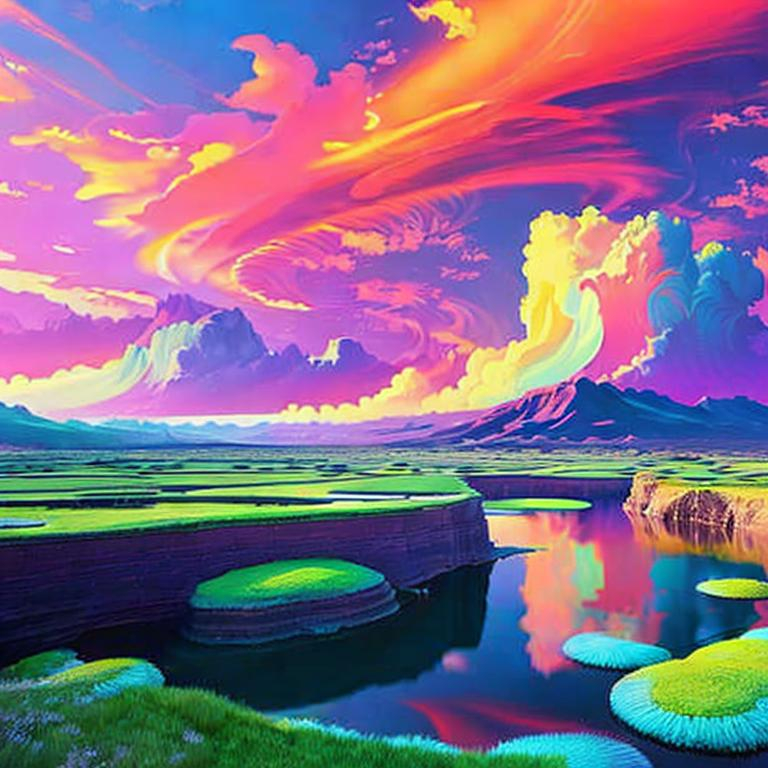 Create a piece of art that combines various styles a... | OpenArt