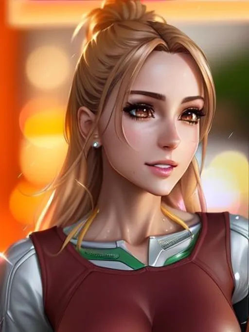 semi-realistic anime girl, skin highlights, hair hig... | OpenArt