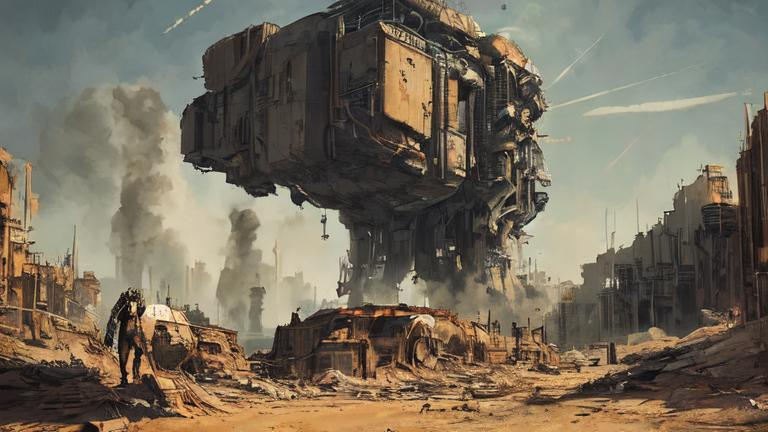 Nuclear wasteland, human clone factory, fighting for...