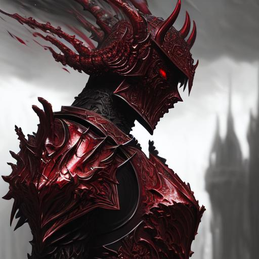 In Demonic crimson Armor, Full HD render + immense d...