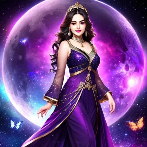 full body portrait of {{ hania amir }} wearing a neb... | OpenArt