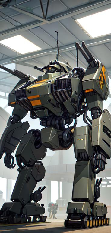 Mech military battle mobile, perfect details, in a h...
