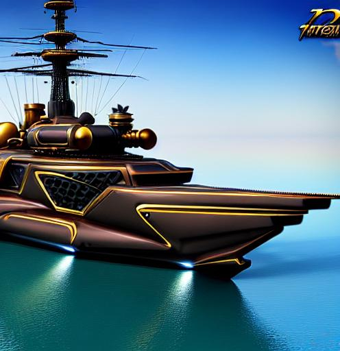 Steampunk boat With multiple weapons, hyper detailed... | OpenArt