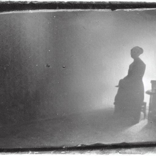 victorian photo, a evil mist forms a translucent hum...