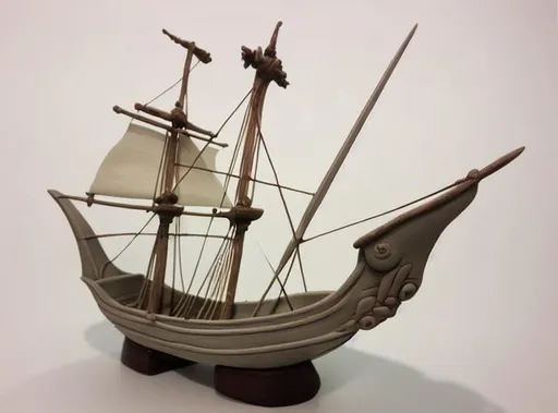 SHIP, Vessel, galleon, CLAY | OpenArt