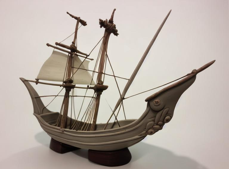 SHIP, Vessel, galleon, CLAY | OpenArt