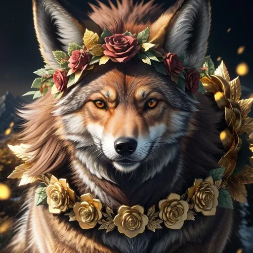 extremely detailed brawny rugged fox-wolf, (quadrupe... | OpenArt