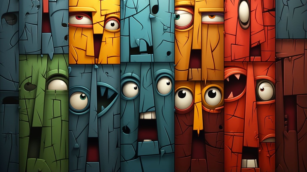 vector wall of blocked emotions | OpenArt
