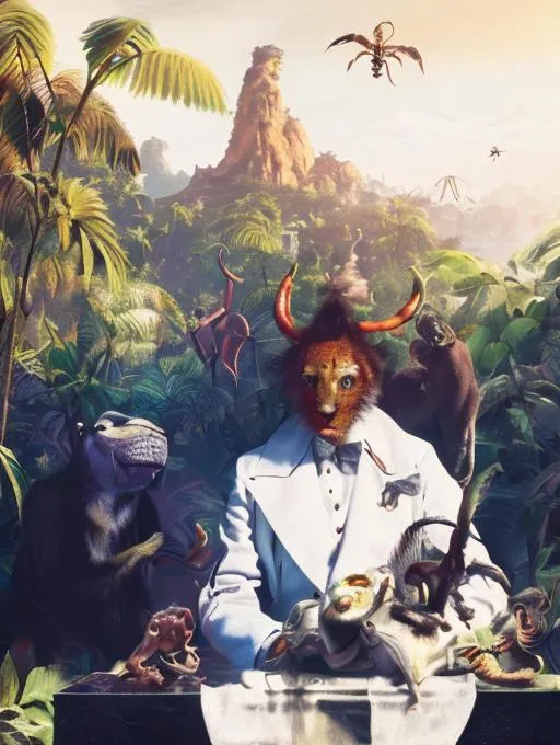 Snoop Dogg smoking with the Pope in the forest with... | OpenArt