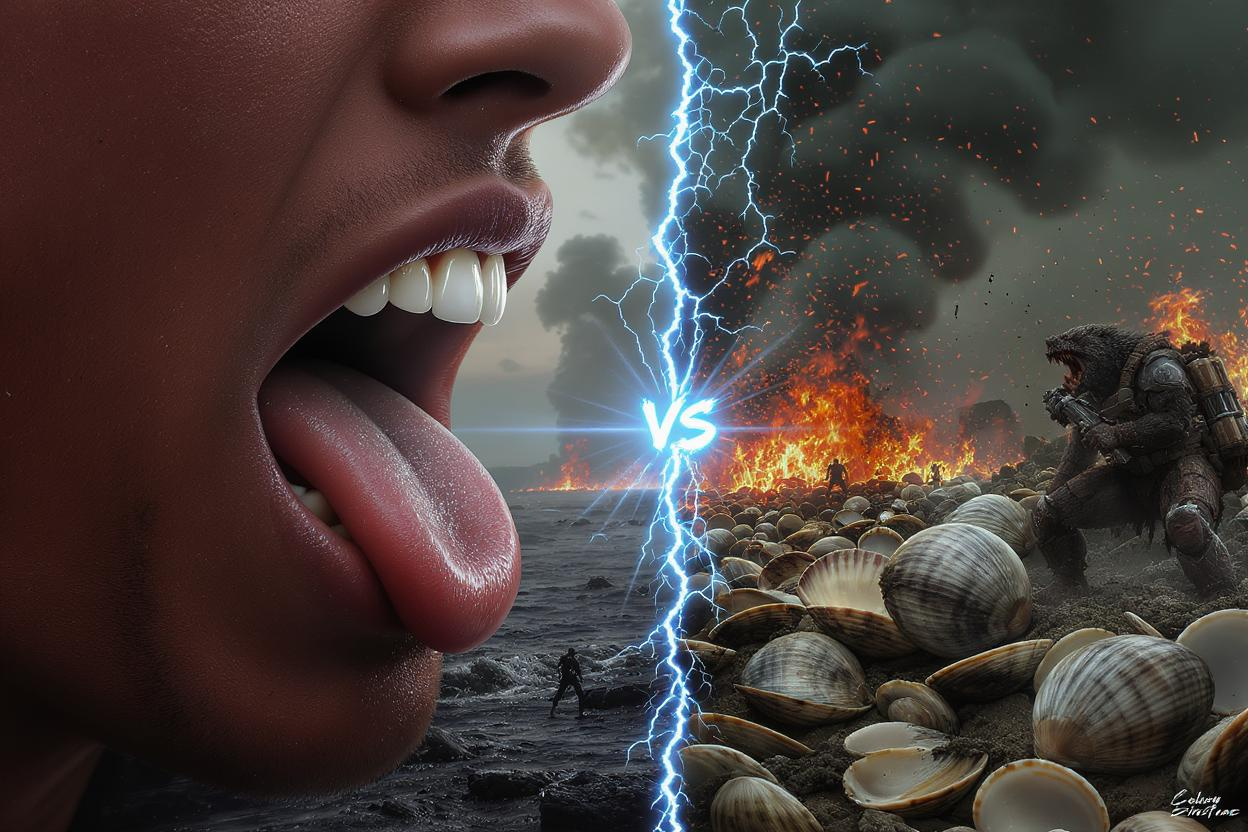 Tongues versus clams final battle