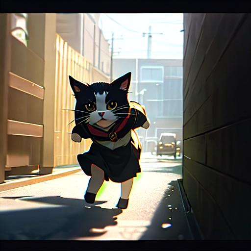 Bullies chasing after a small girl and her cat, 4:0...